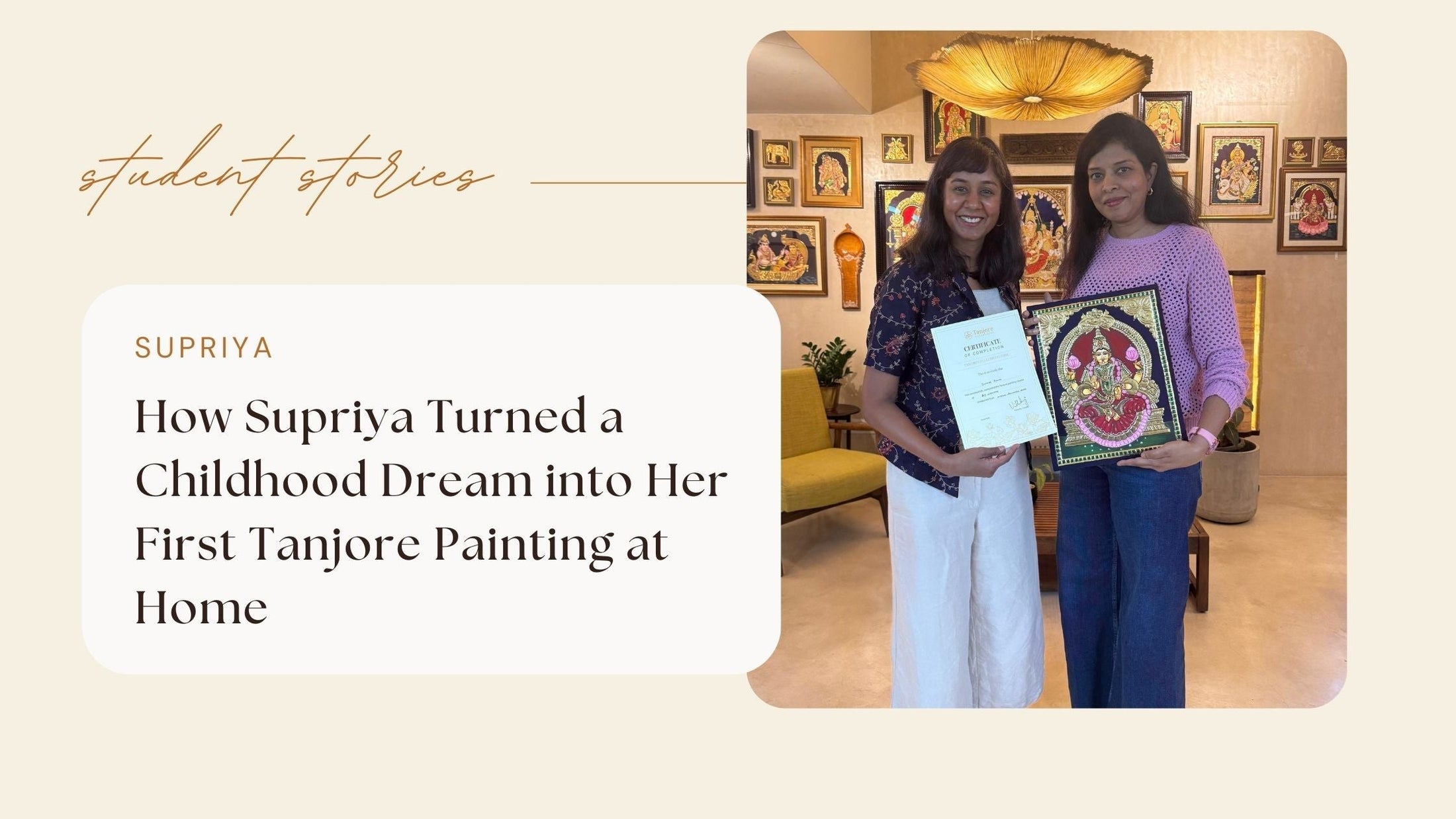 How Supriya Turned a Childhood Dream into Her First Tanjore Painting a ...